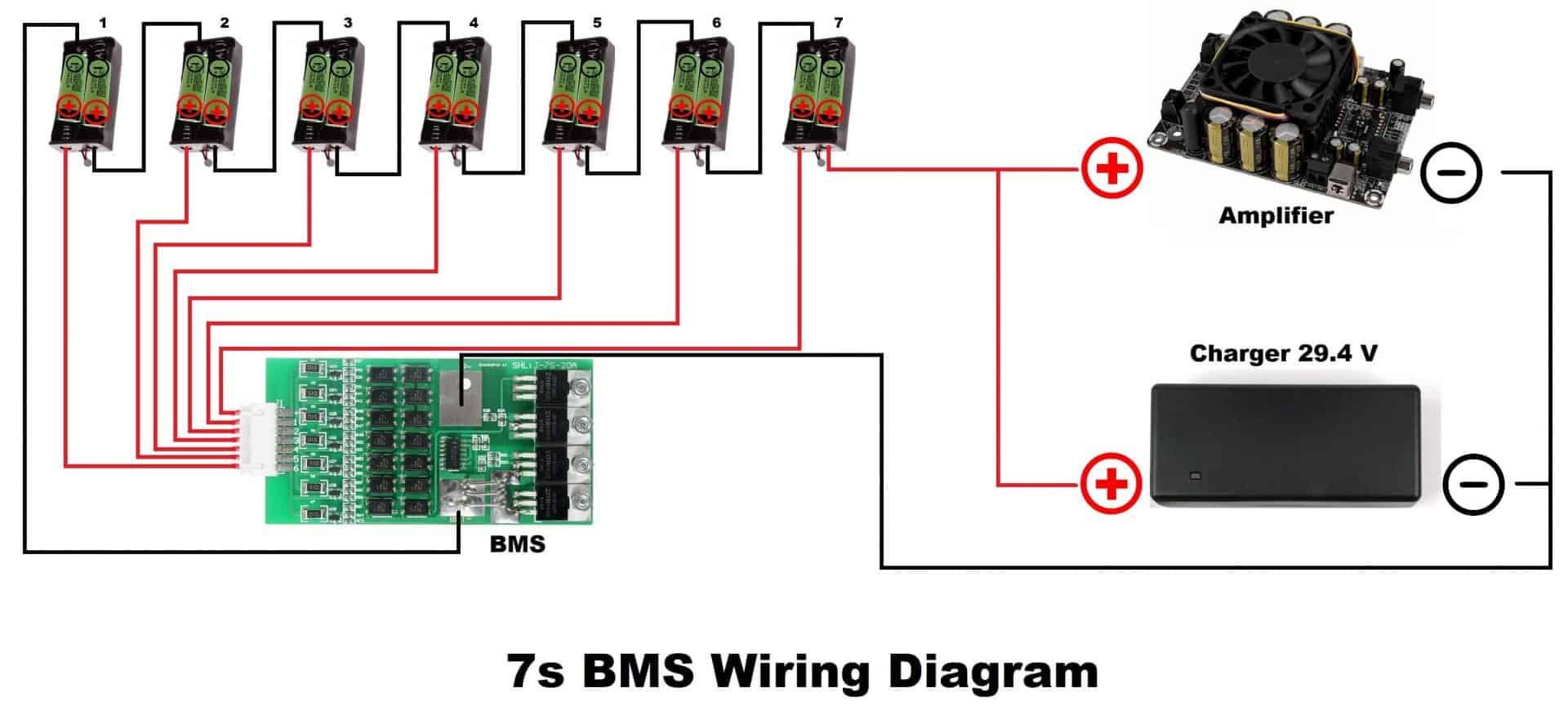 BMS wiring diagram - battery pack without spot welder - Audio Judgement