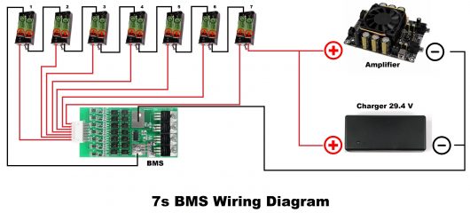 BMS wiring diagram - battery pack without spot welder - Audio Judgement