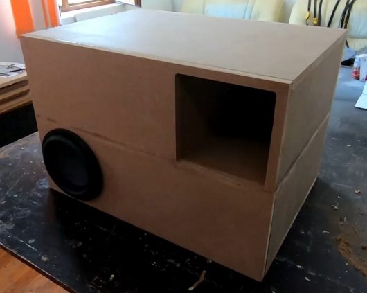 DIY Transmission line subwoofer box - first attempt